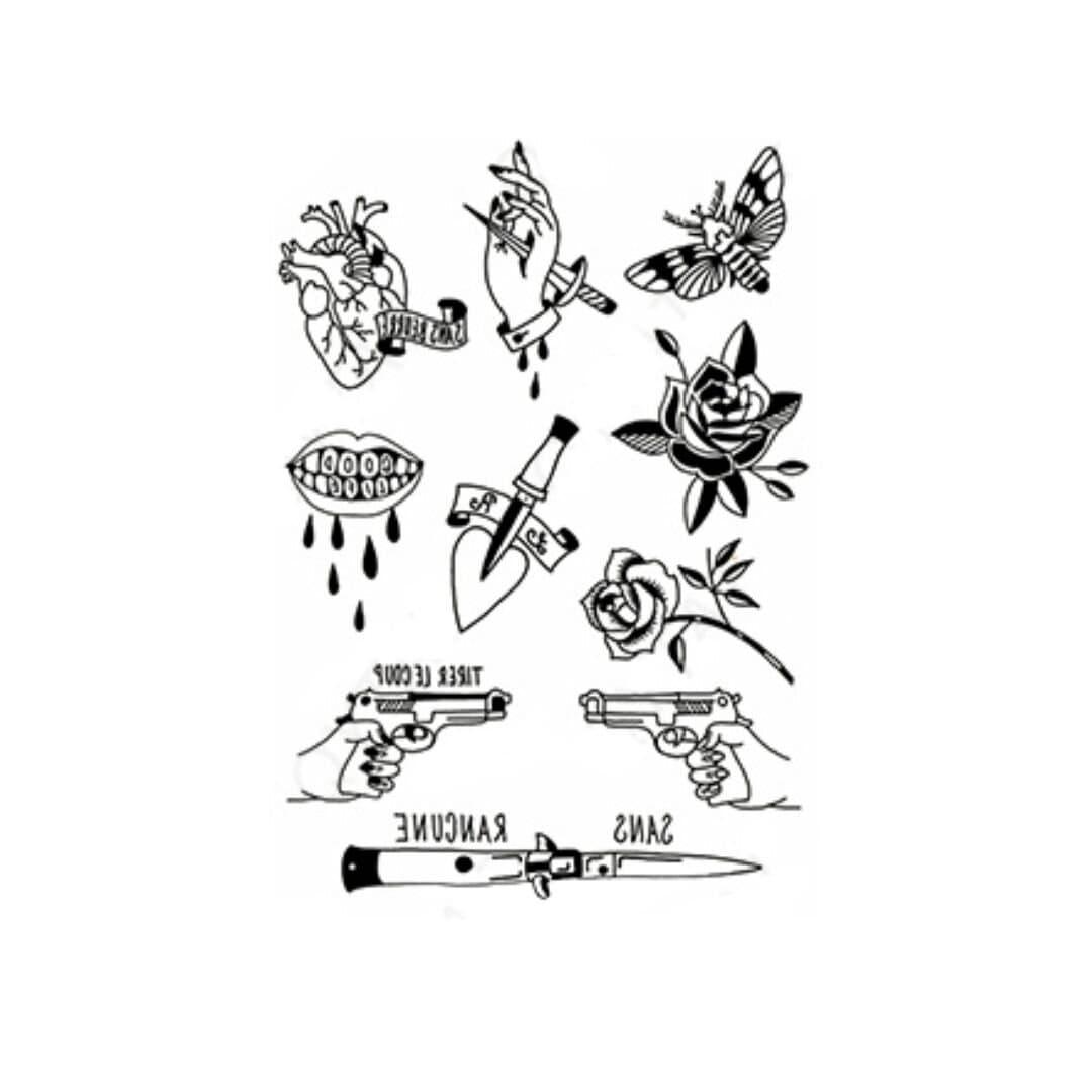 Medium Temporary Tattoo Love And War Toochi Tattoo